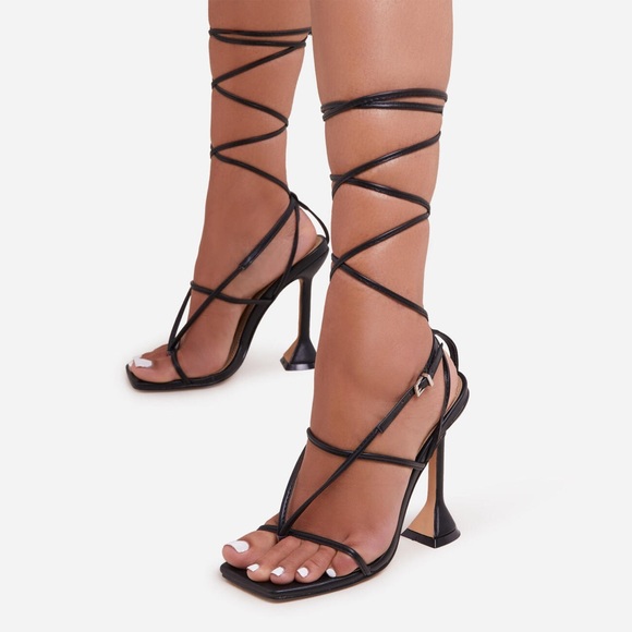 EGO | Shoes | Ego Black Strappy Heel Sandals | Poshmark
